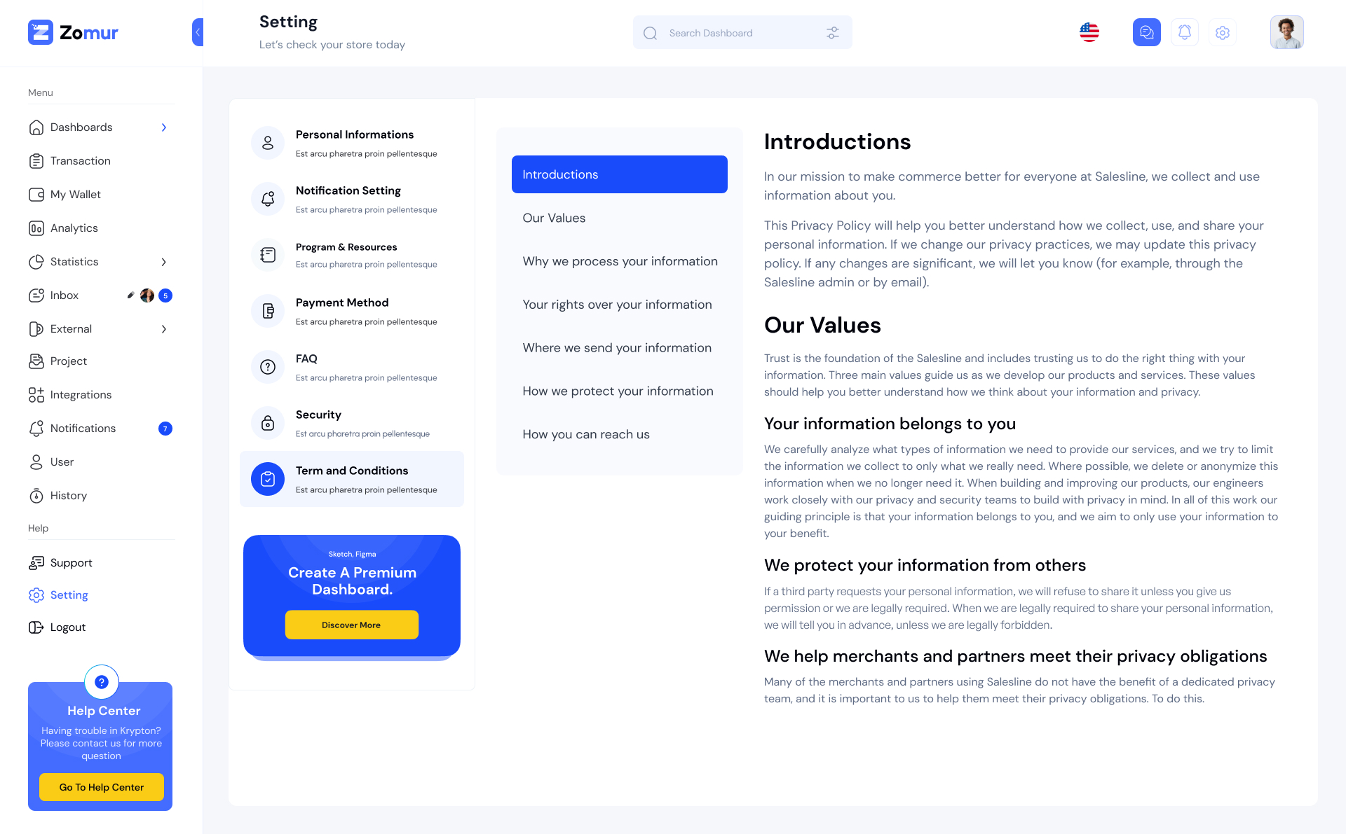 Zomur – Figma Admin Dashboard UI Kit Template by QuomodoTheme | ThemeForest